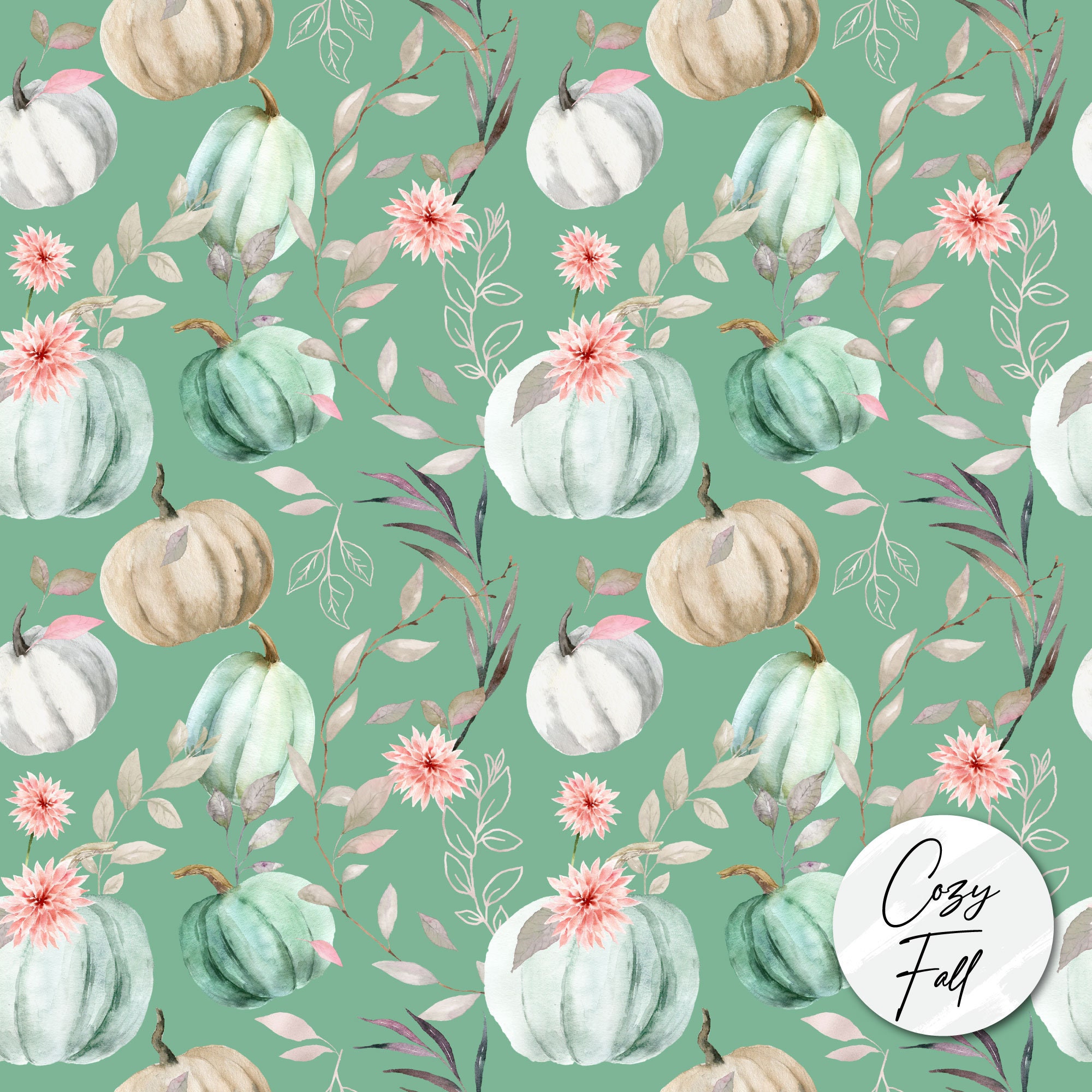 Cozy Fall Digital Paper Pack Autumn Seamless Patternsplanner - Etsy