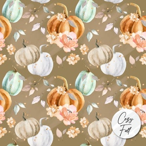 Cozy Fall Digital Paper Pack, Autumn Seamless Patterns,planner ...