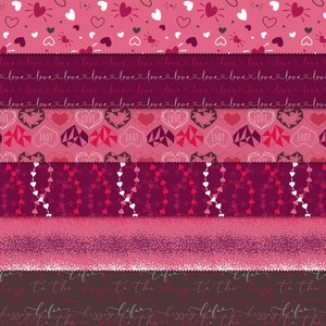 Happy Valentine's Day Digital Paper, Valentine Seamless Pattern, Hearts ...