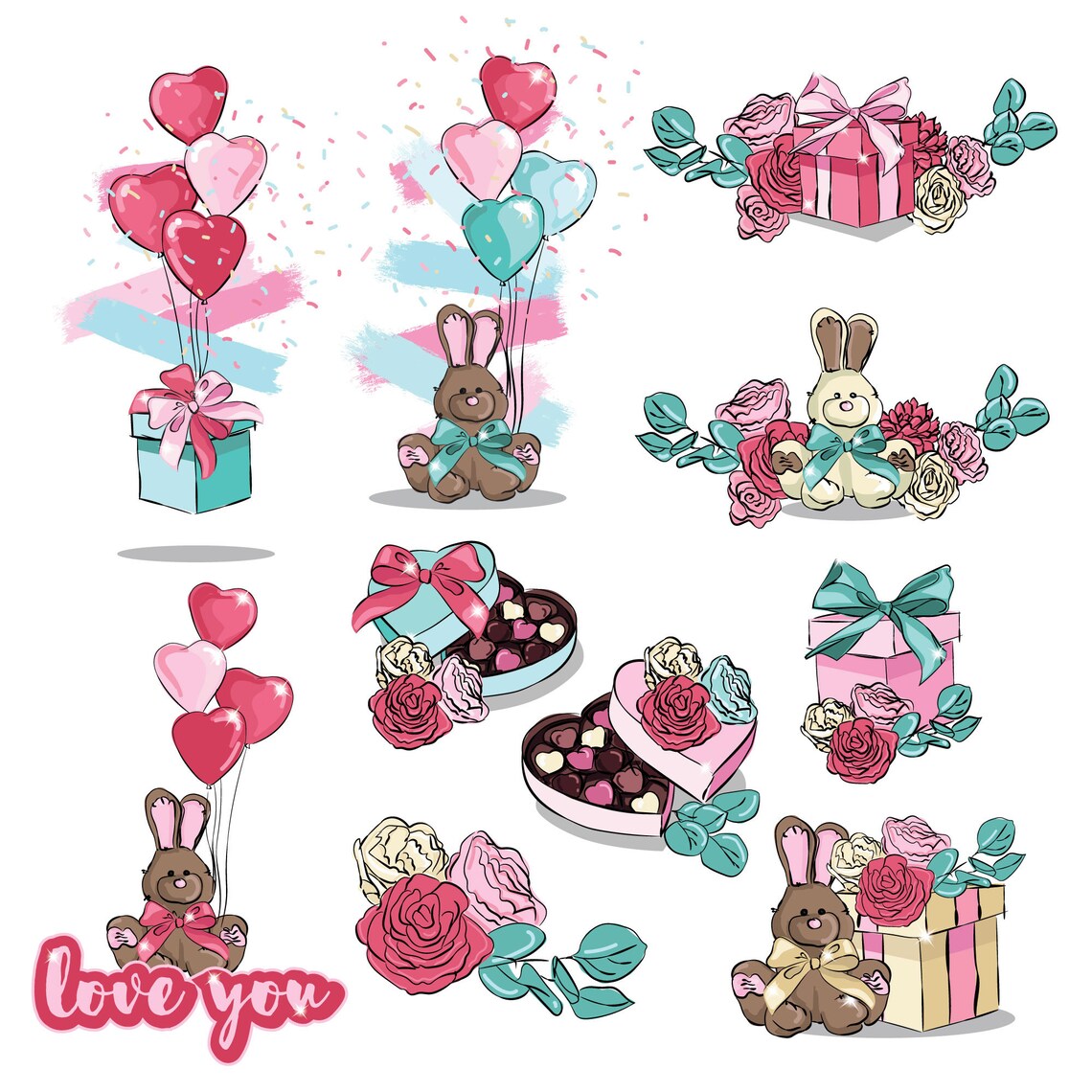 My Sweet Valentine Cliparts St. Valentine Clip Arts Cute - Etsy