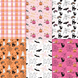 Cute Halloween Digital Paper Halloween Seamless Pattern - Etsy Canada