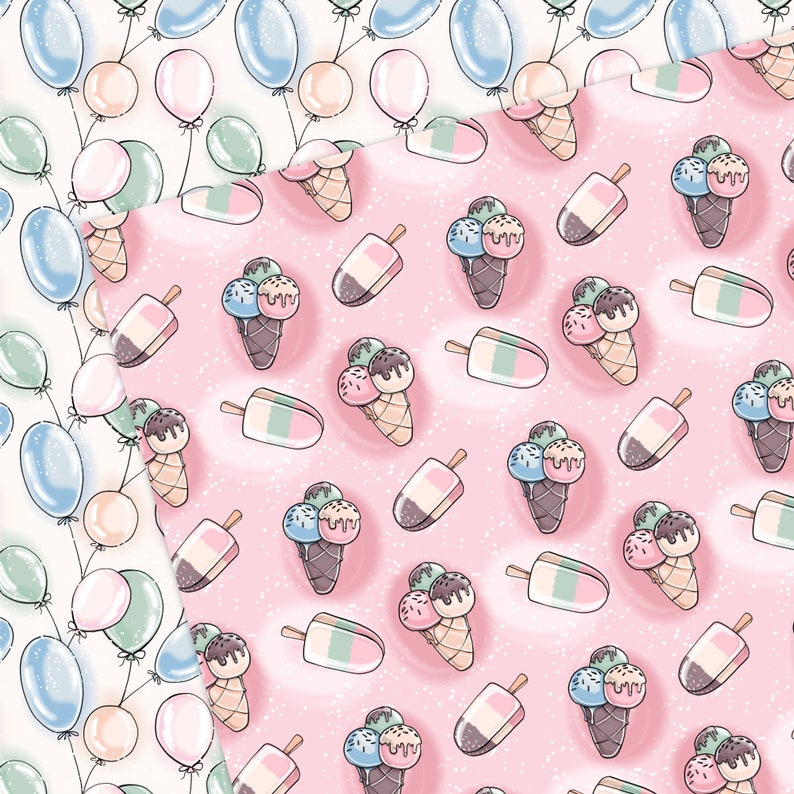 Cute Penguins Digital Paper, Penguins Seamless Pattern, Hand-drawn ...