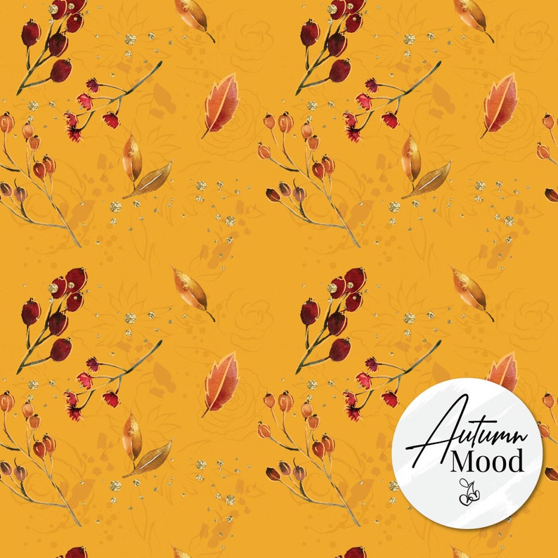 Autumn Mood Digital Paper Pack, Autumn Seamless Patterns, Planner ...