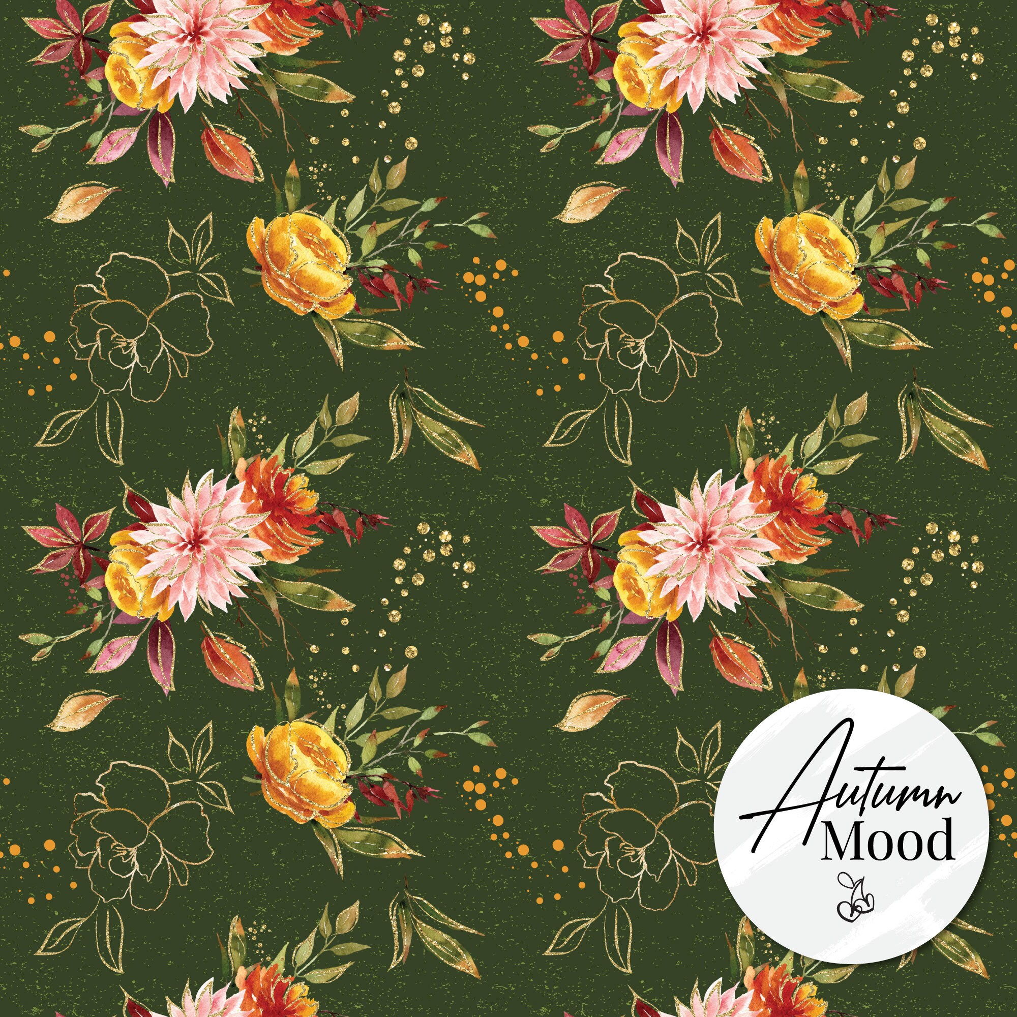 Autumn Mood Digital Paper Pack, Autumn Seamless Patterns, Planner ...