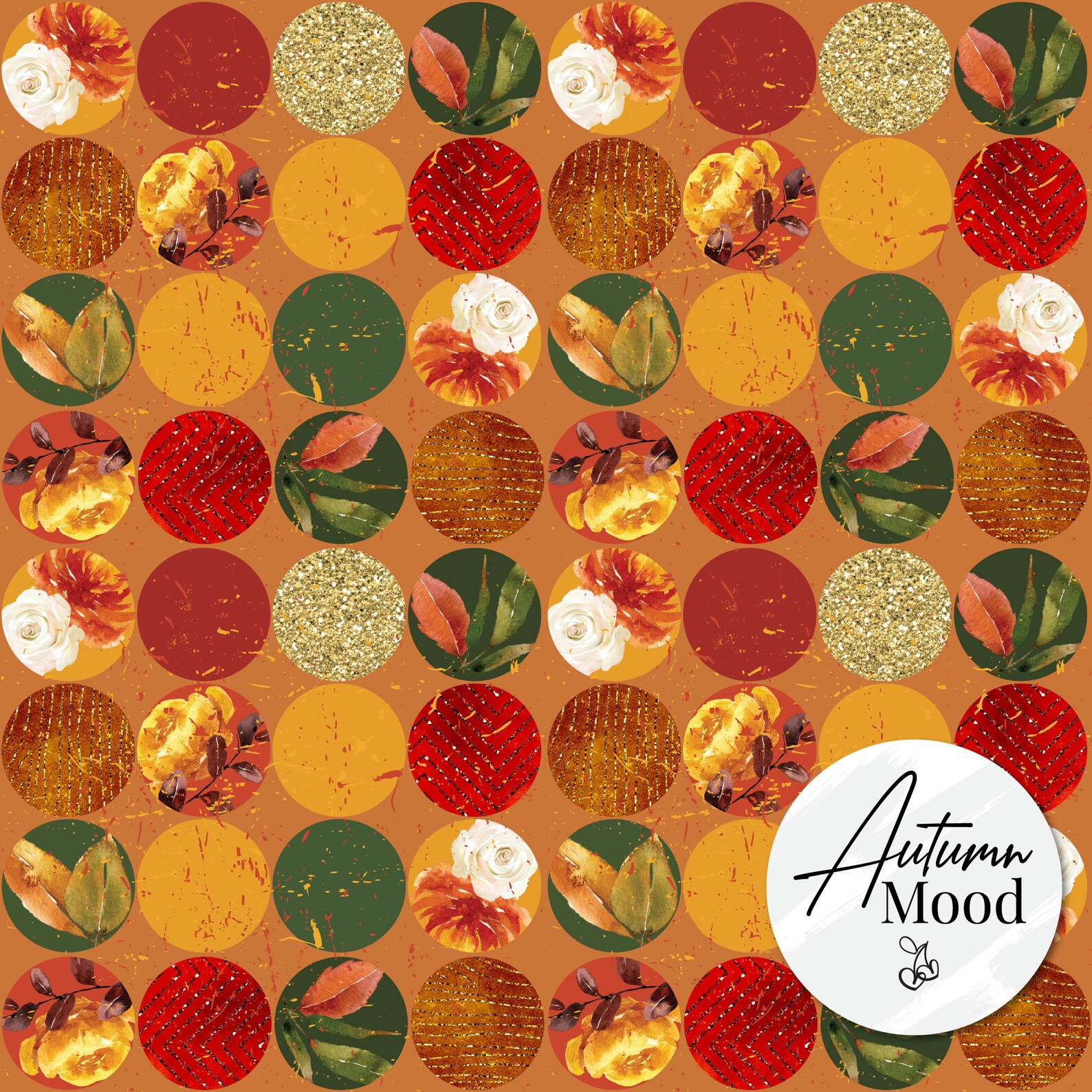 Autumn Mood Digital Paper Pack, Autumn Seamless Patterns, Planner ...