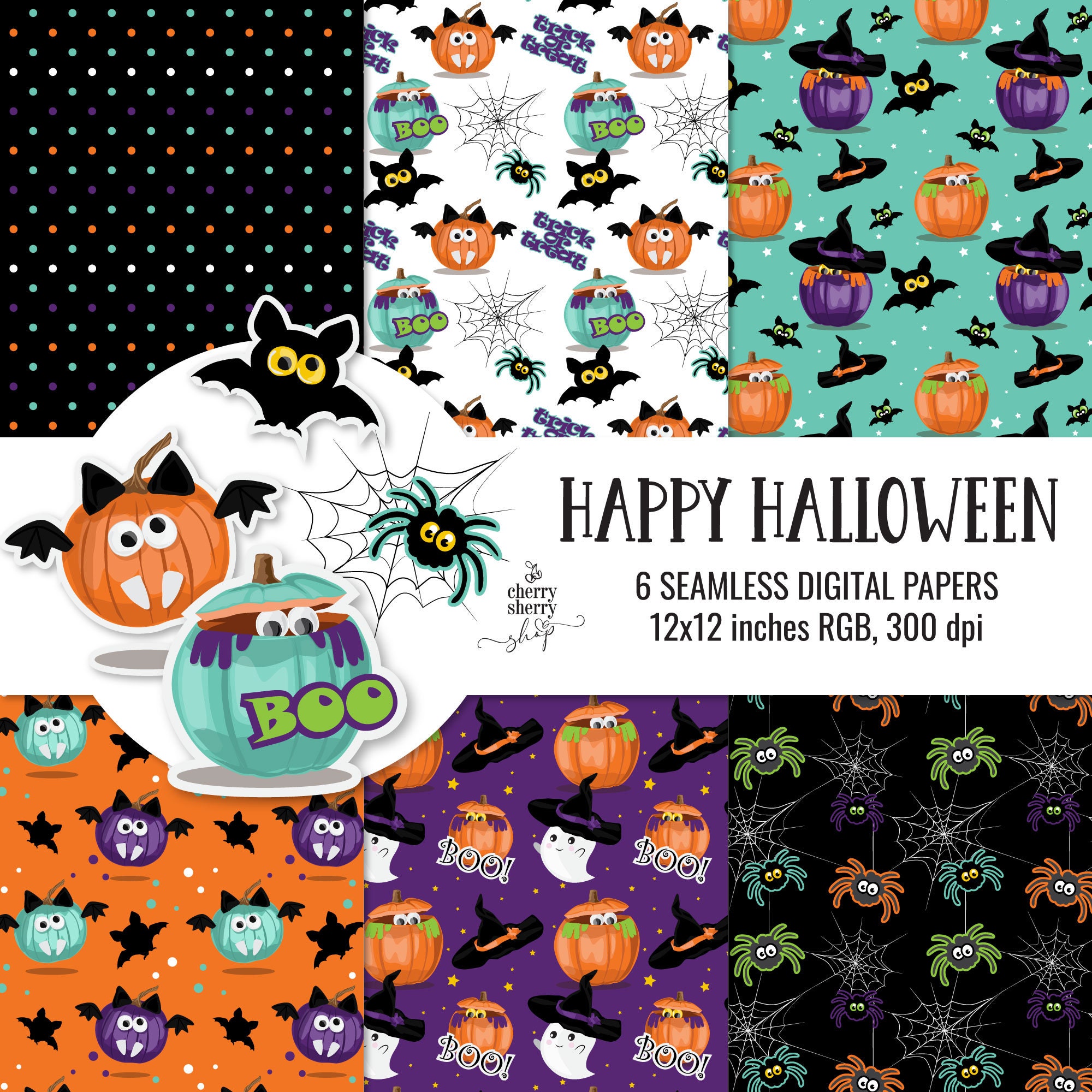 Papercraft Embellishments Paper, Party & Kids Cute Halloween Digital ...