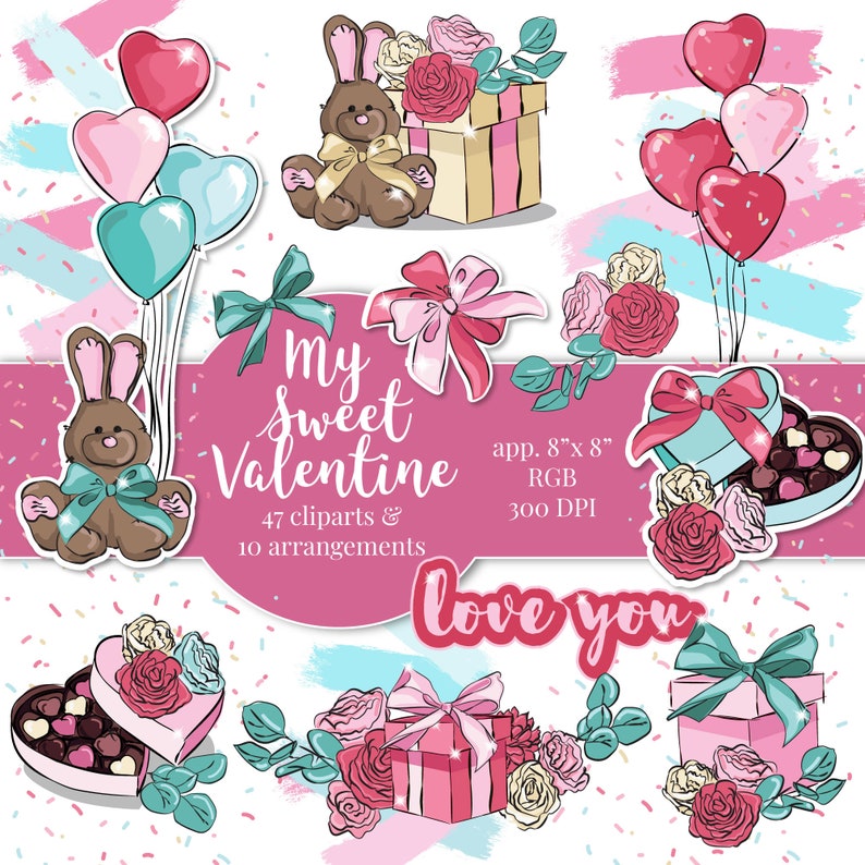 My Sweet Valentine Cliparts St. Valentine Clip Arts Cute - Etsy