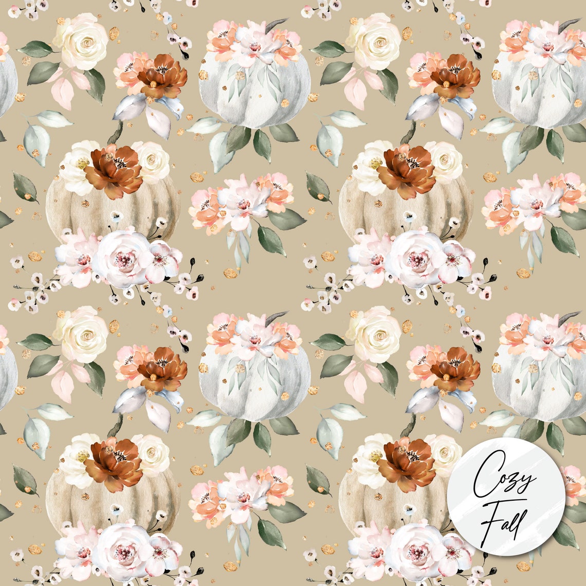 Cozy Fall Digital Paper Pack Autumn Seamless Patternsplanner - Etsy