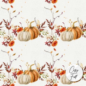 Cozy Fall Digital Paper Pack, Autumn Seamless Patterns,planner ...