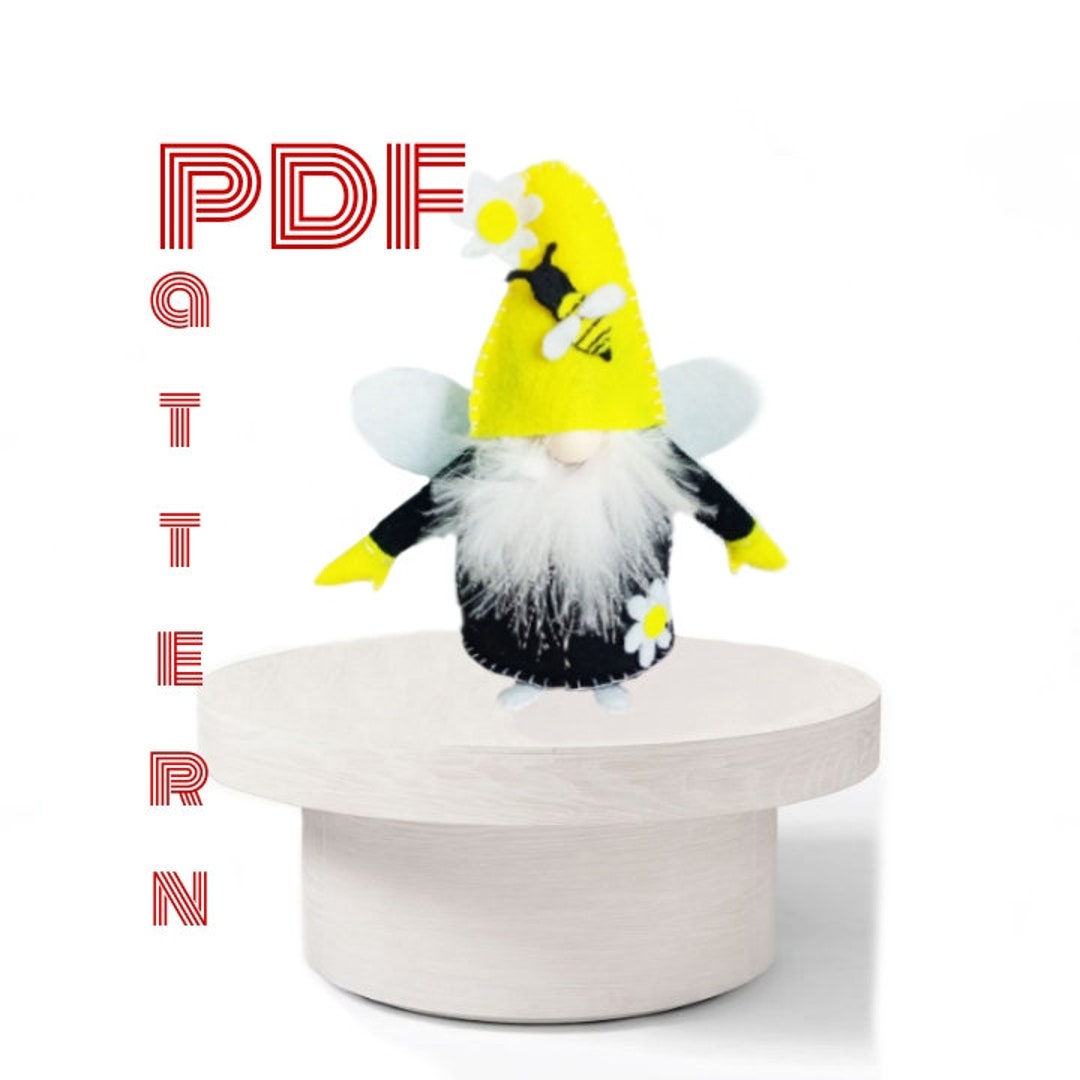 Buzzing Bee Gnome: DIY Felt Doll Pattern - Etsy