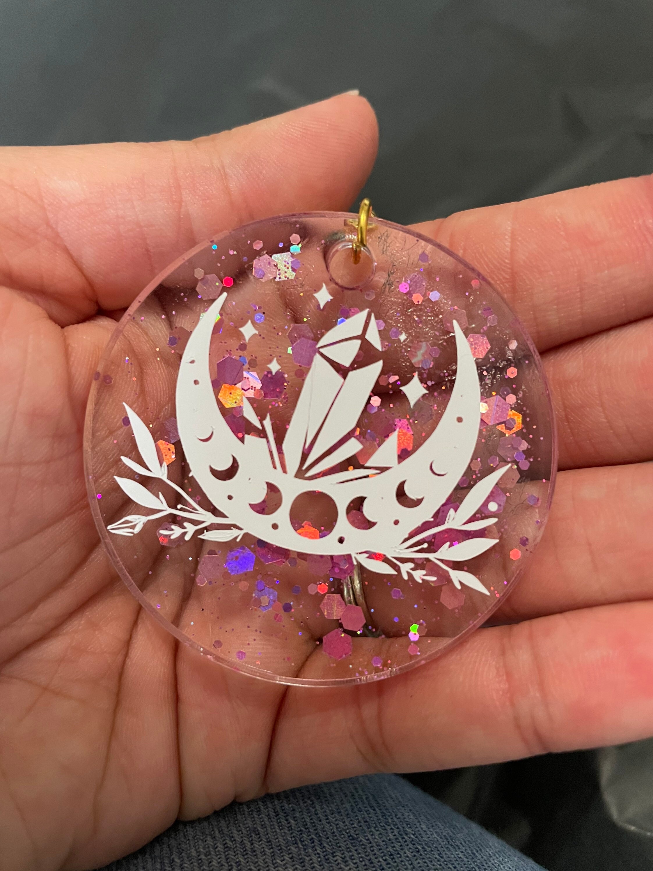 Pink Glitter Keyrings - Etsy