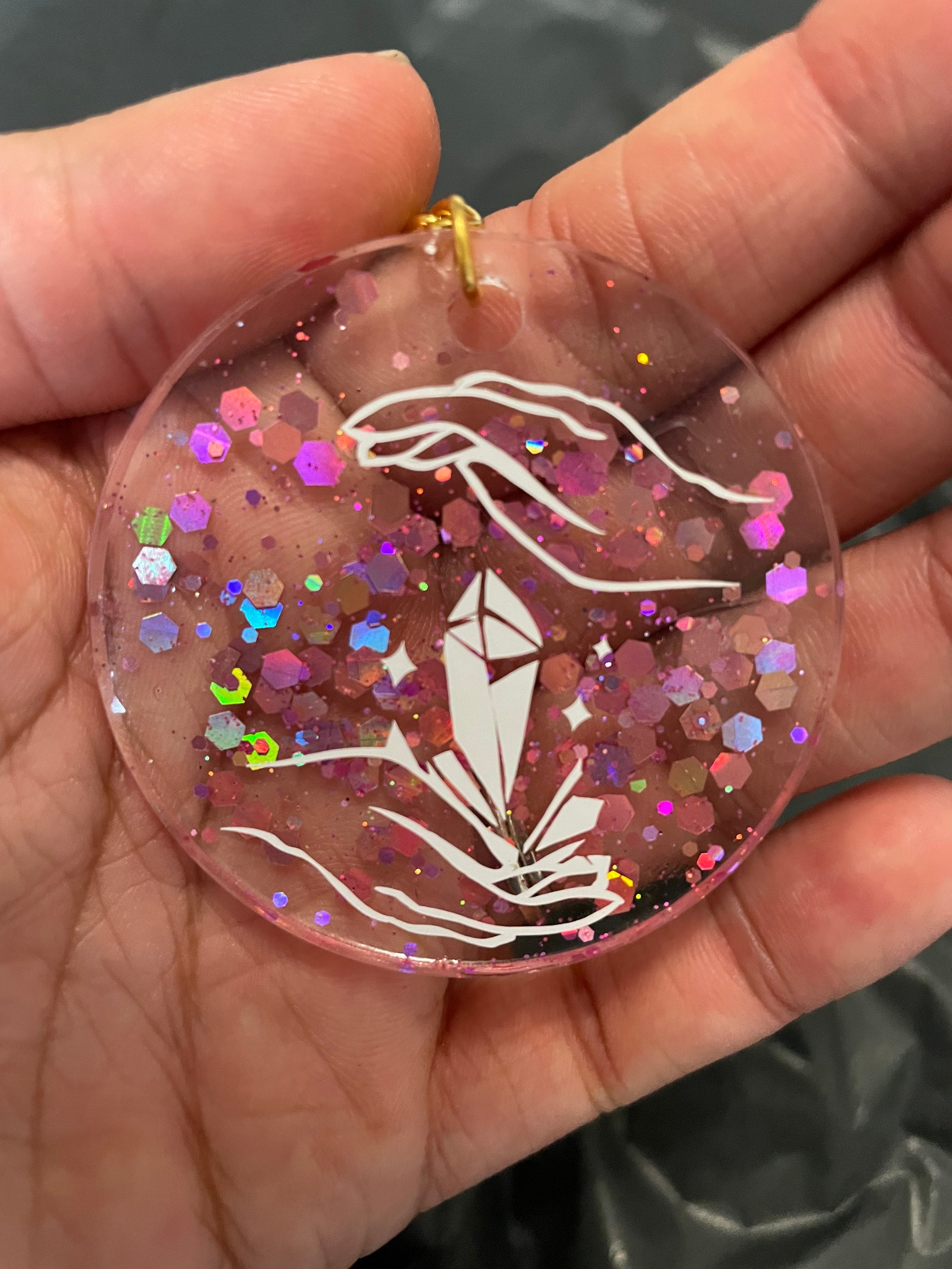 Pink Glitter Keyrings - Etsy