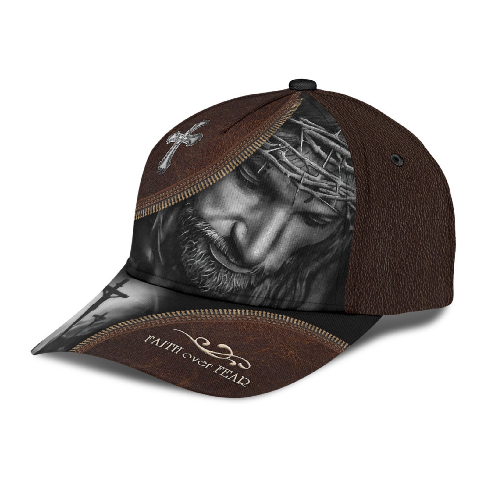 God Jesus Leather Classic Cap Streetwear Modern Adjustable | Etsy