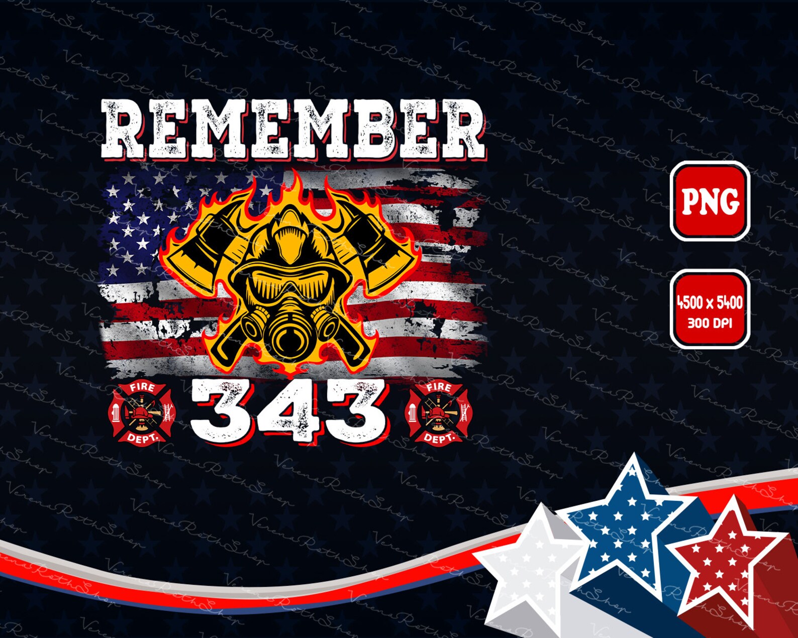 Remember 343 Firefighter Patriot Day png We will never | Etsy