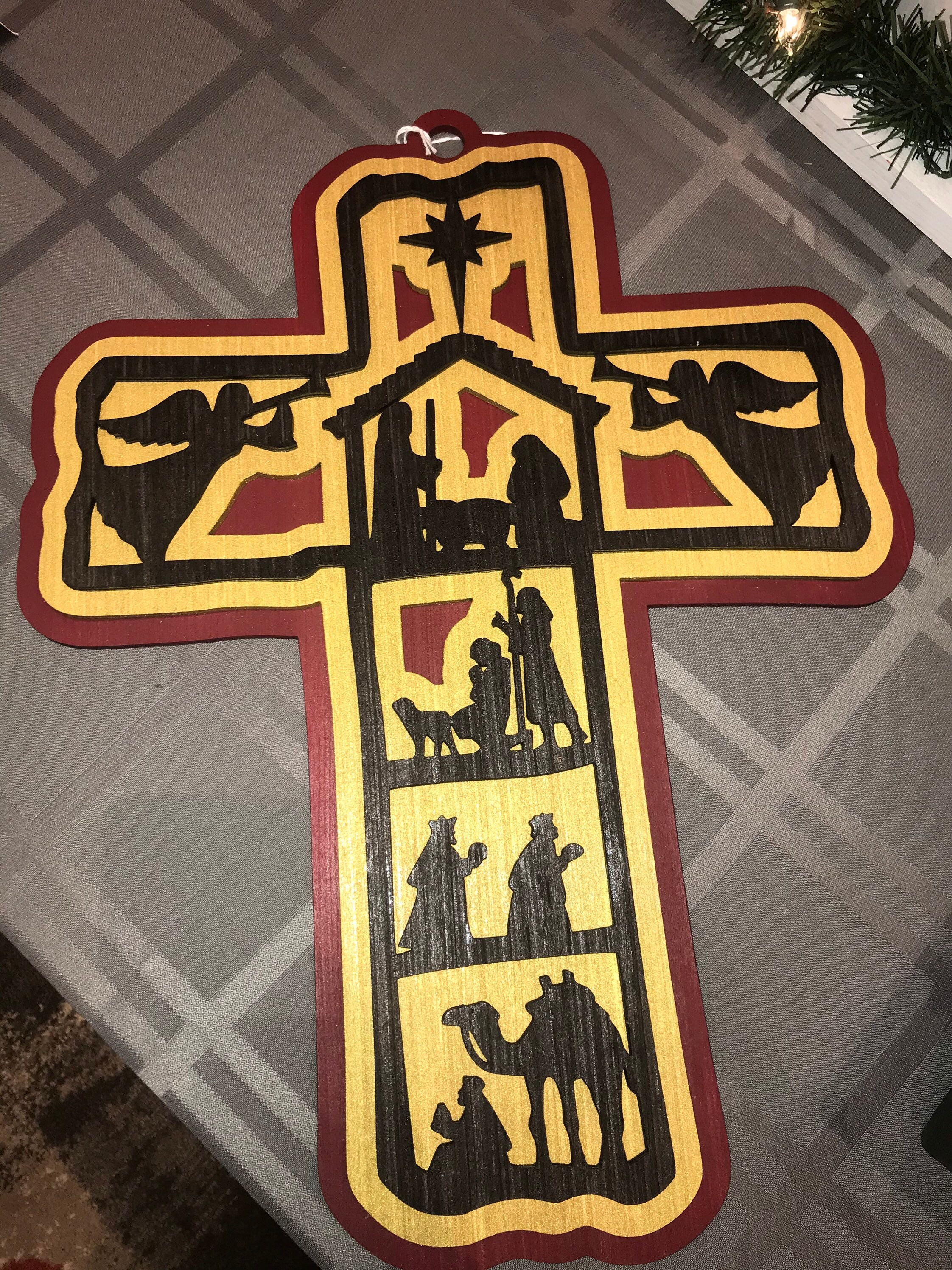 Nativity Cross - Etsy
