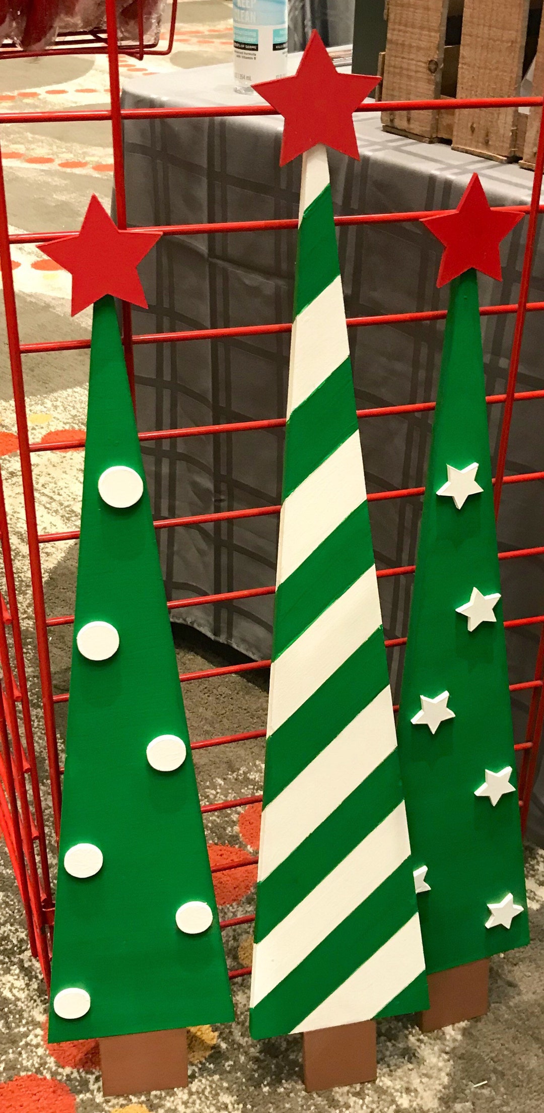 Wooden Christmas Tree Trio - Etsy