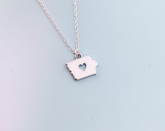 Iowa State Necklace | Etsy