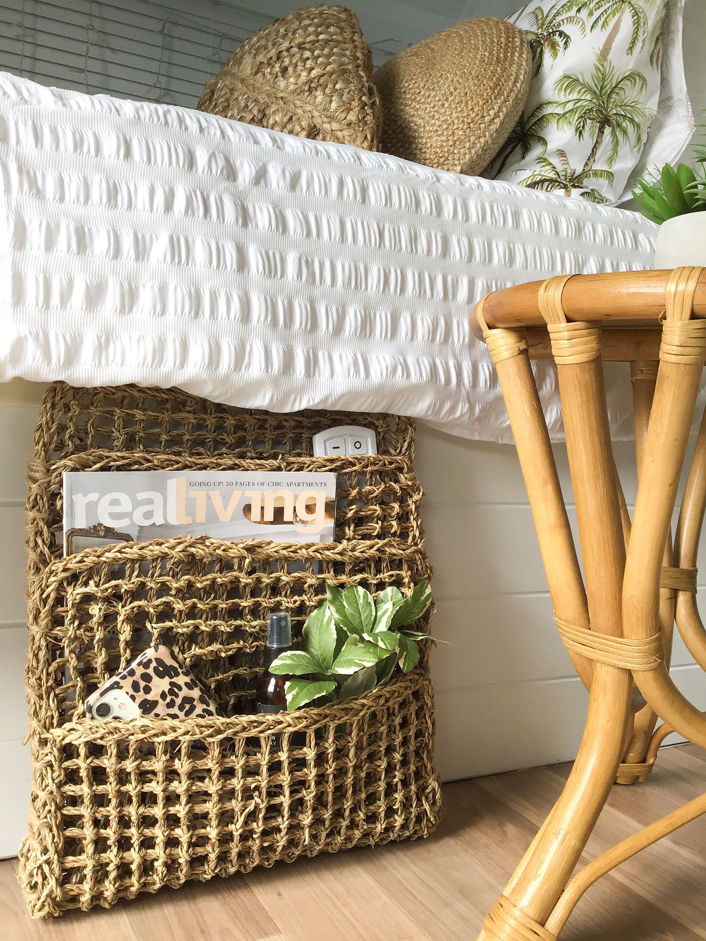 Seagrass Triple Storage Pockets Caravan Storage Perfect - Etsy Australia