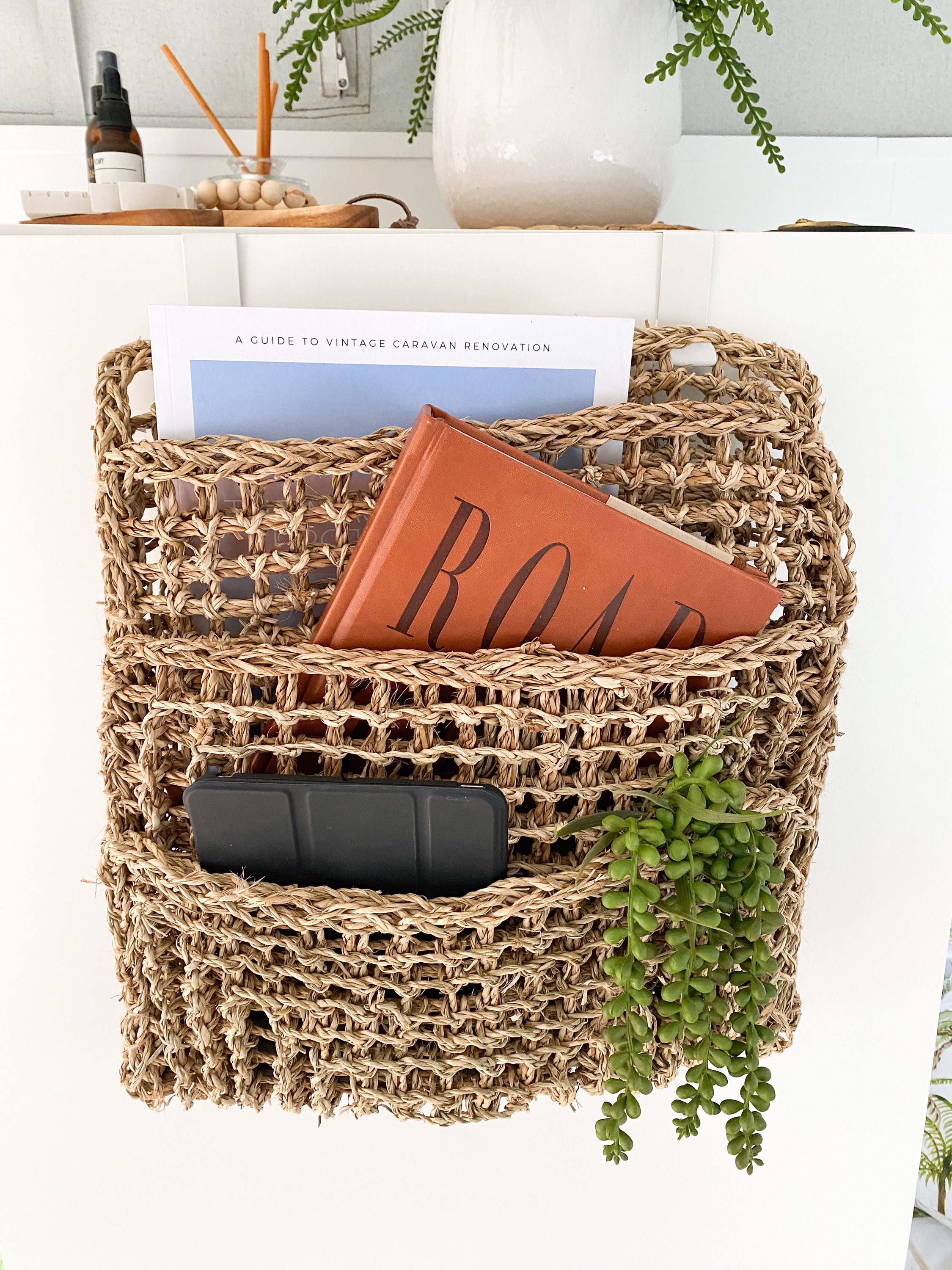 Seagrass Triple Storage Pockets Caravan Storage Perfect - Etsy Australia