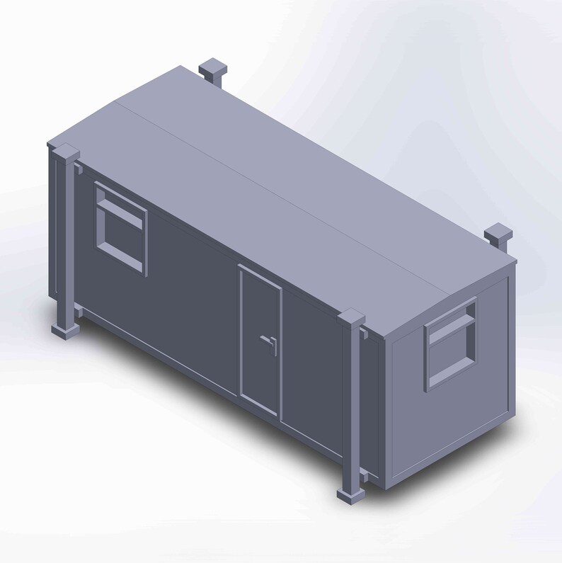 3D Printed OO Scale Site Portacabin for Model Railway - Etsy