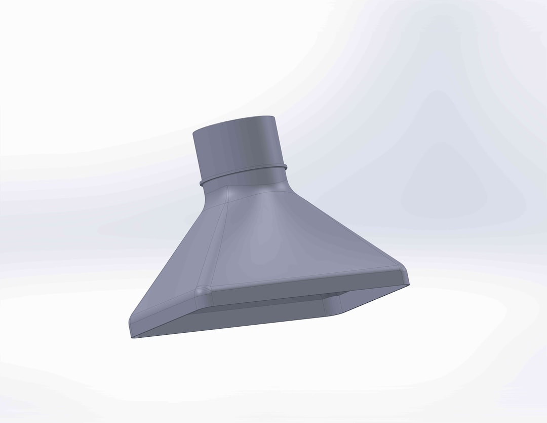 Rectangle Extract Hood Male Spigot Connection .STL File for Workshop ...