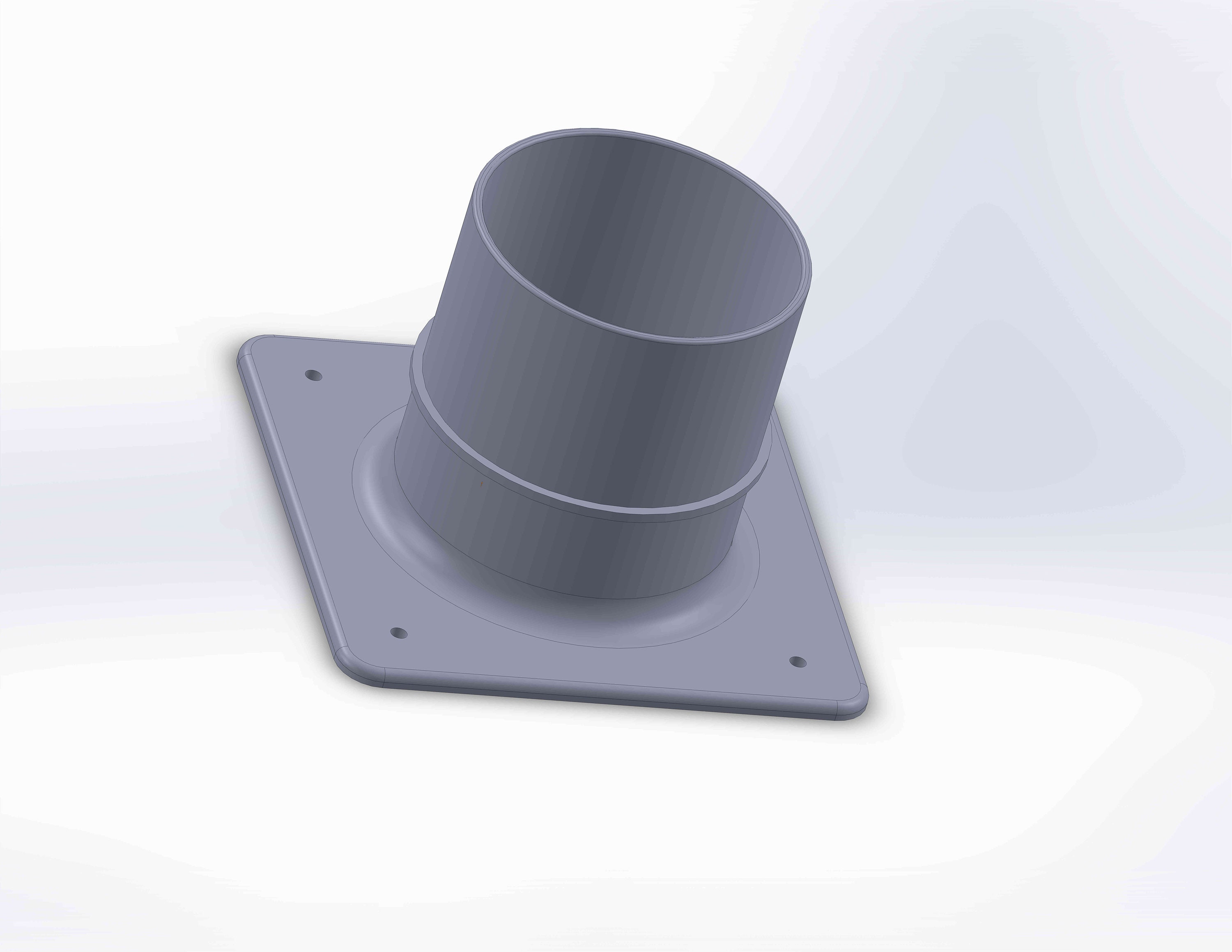 Flat Dust Port Straight Male Spigot Connection .STL File for Workshop ...