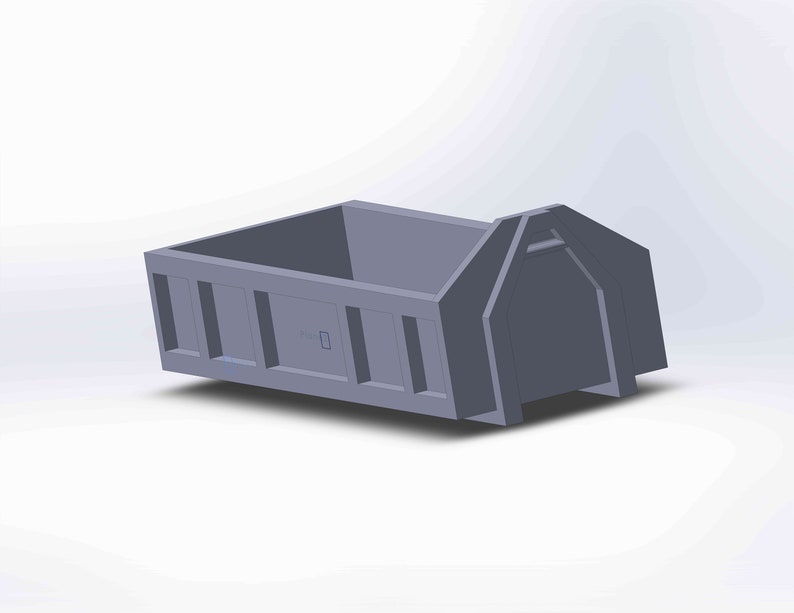 Digital STL File 1:1 Scale 20 Yard Roll on Roll off Skip STL File for ...