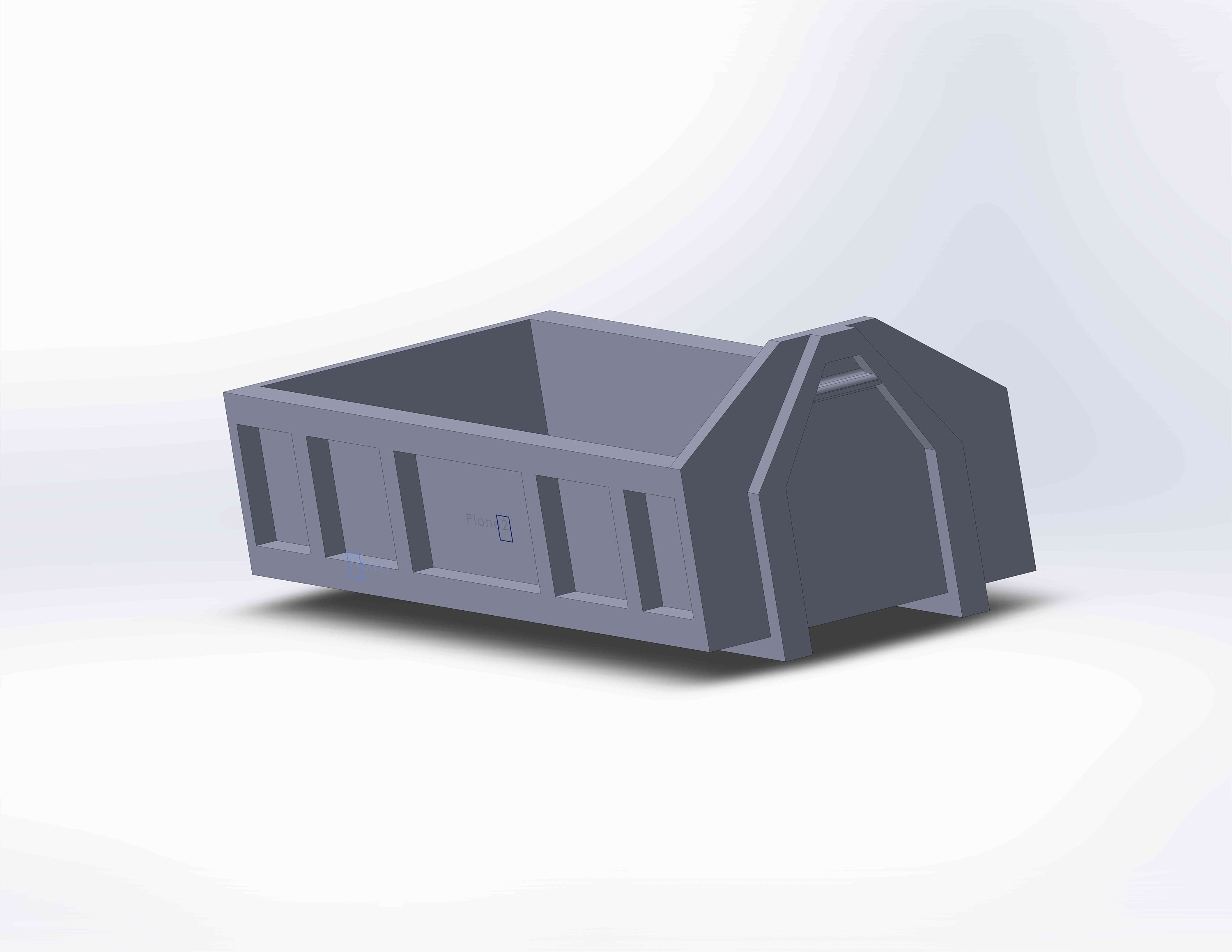 3D Printed OO Scale 20 Yard Roll on Roll off Skip STL File for Model ...