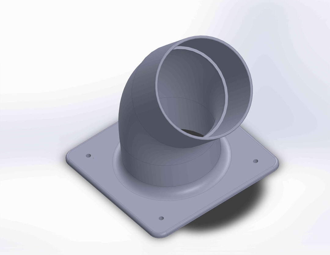 Flat Dust Port 45 Deg Female Sockets Connection .STL File for Workshop ...