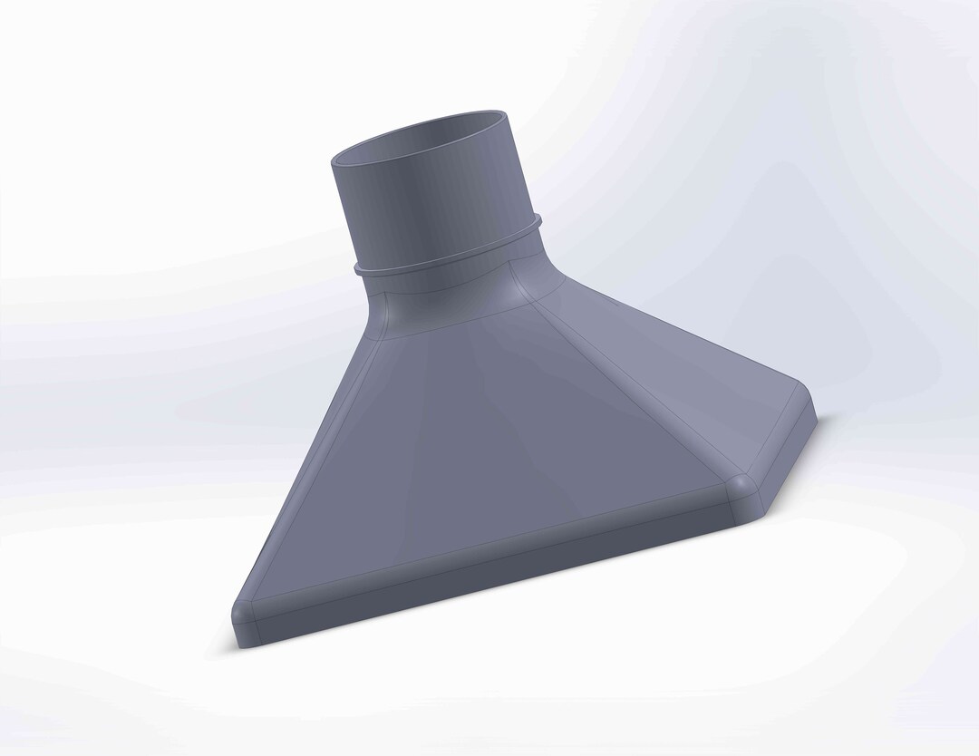 Square Extract Hood Male Spigot Connection .STL File for Workshop ...