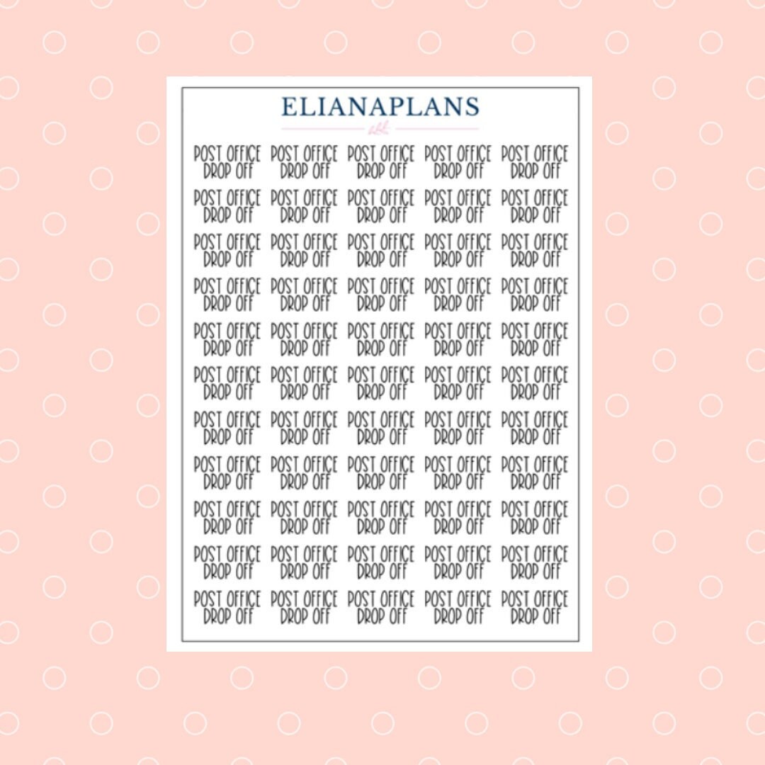 PO Drop off Script Stickers - Etsy
