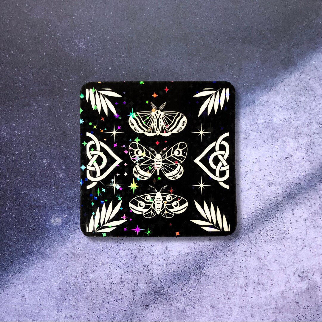 Celestial Bug Sticker, Holographic Moth Sticker, Witchy Stickers ...