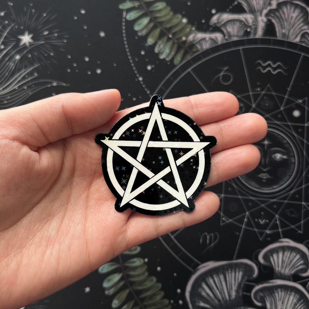 Pentagram Sticker, Witch Sticker, Wiccan Stickers, Wicca Stickers ...
