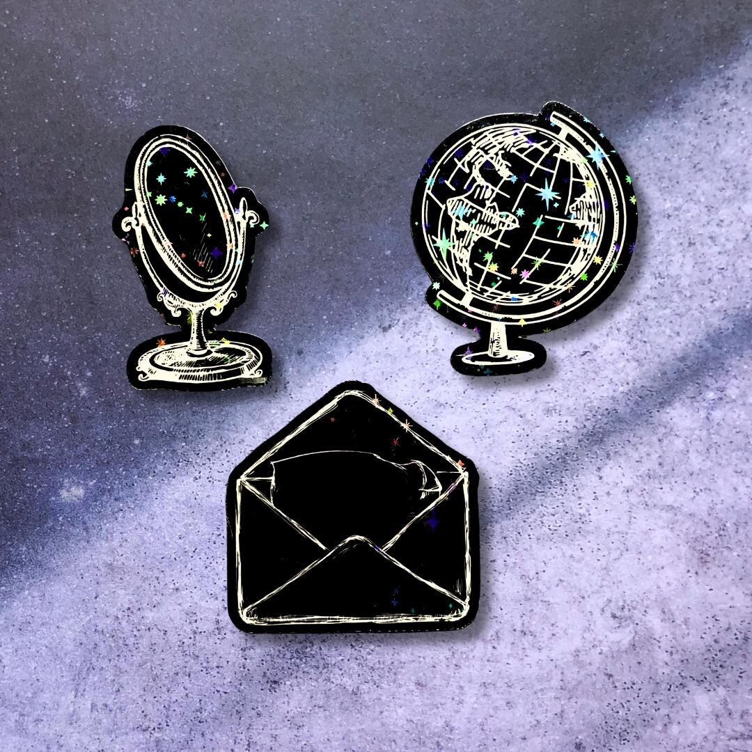 Dark Academia Sticker Pack, Pack of Three Stickers, Goth Stickers ...