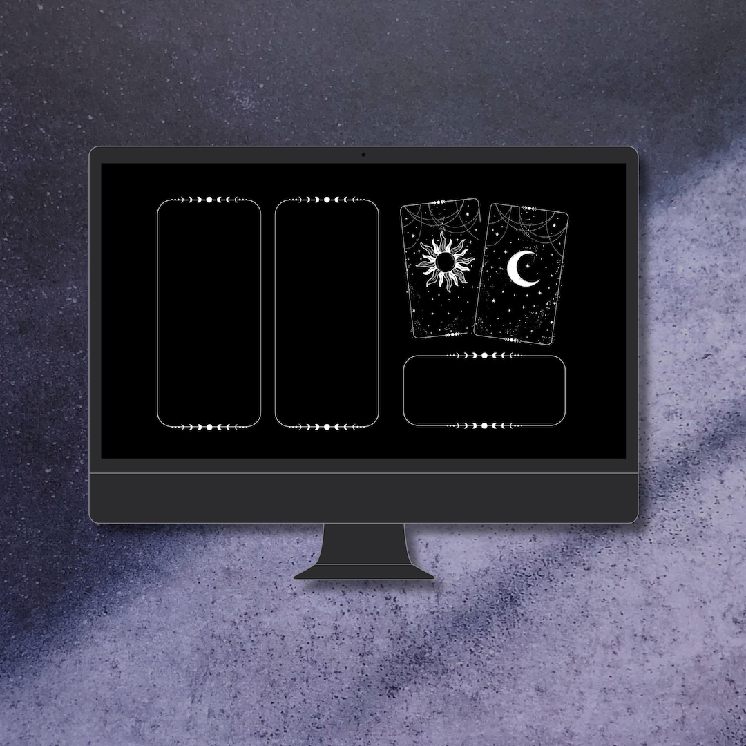 Tarot Card Desktop Wallpaper Organizer, Witchy Desktop Wallpaper, Dark ...