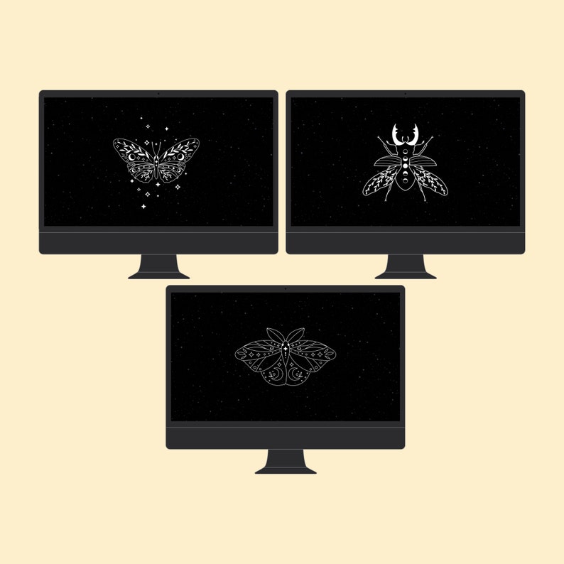 Celestial Bug Desktop Organizer Dark Mode Desktop Pc Etsy 