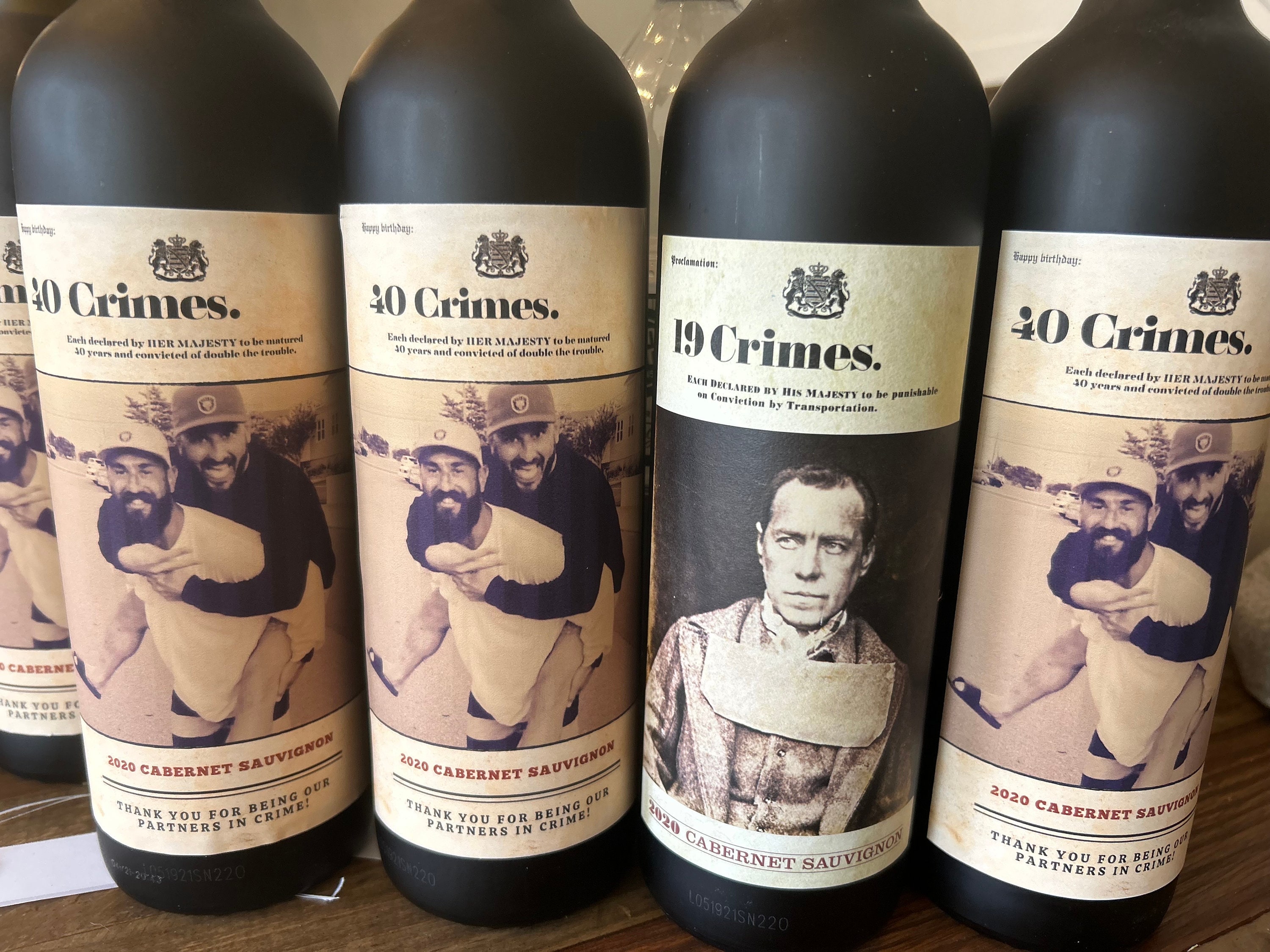 Waterproof 19 Crimes Wine Label, Personalized for Birthday - Etsy