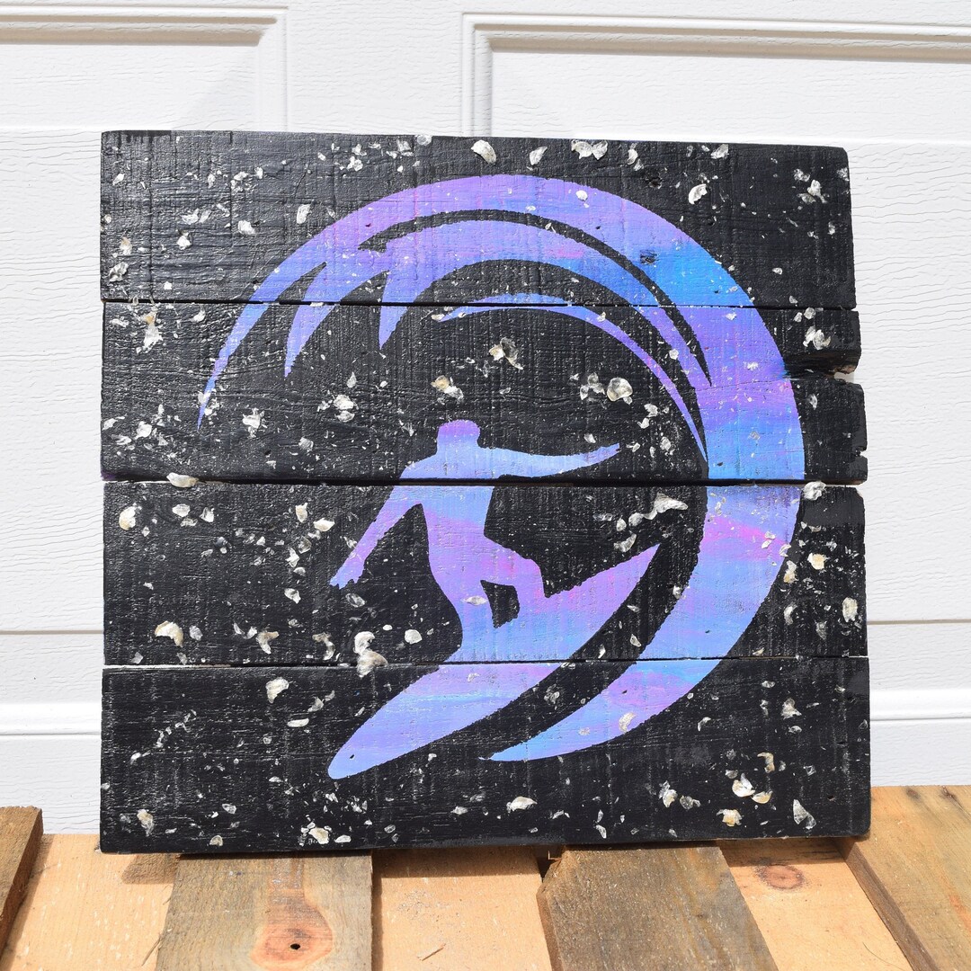 Galaxy Surfer - Reclaimed Art - Etsy