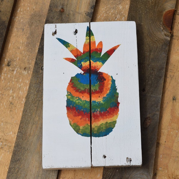 Pineapple Wood Sign - Etsy