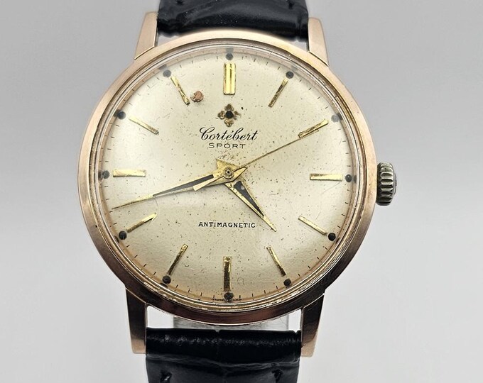 A Rare Vintage Cortébert Sport Grand Prix Swiss Made Men's Watch, Gold ...