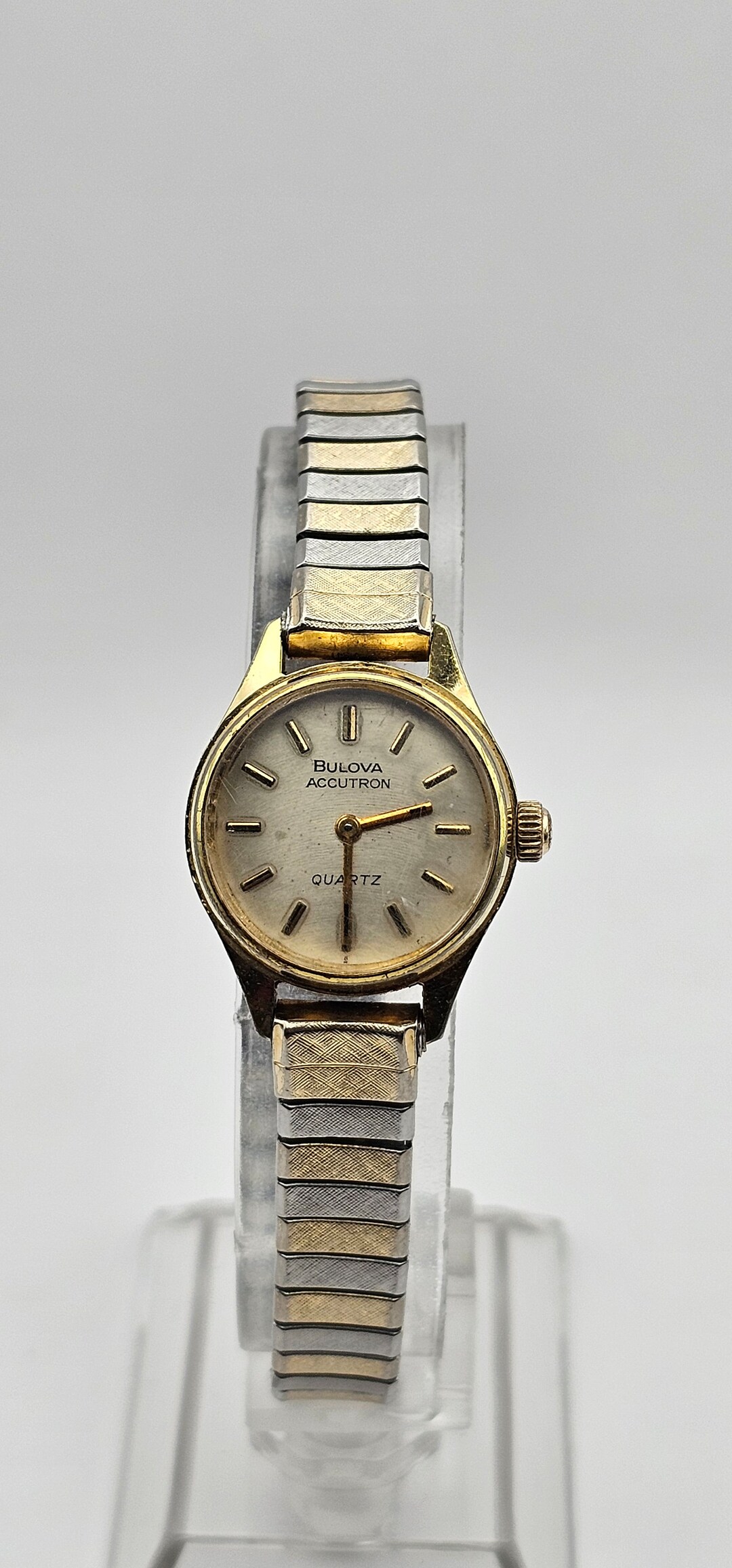 Rare Classy Ladies Bulova Accutron N7 Quartz 10K Gold RGP Back Case Two ...
