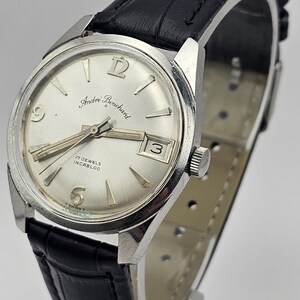 Vintage Manual Wind Andre Bouchard Date Swiss Mens Watch, Size 33.5 Mm ...