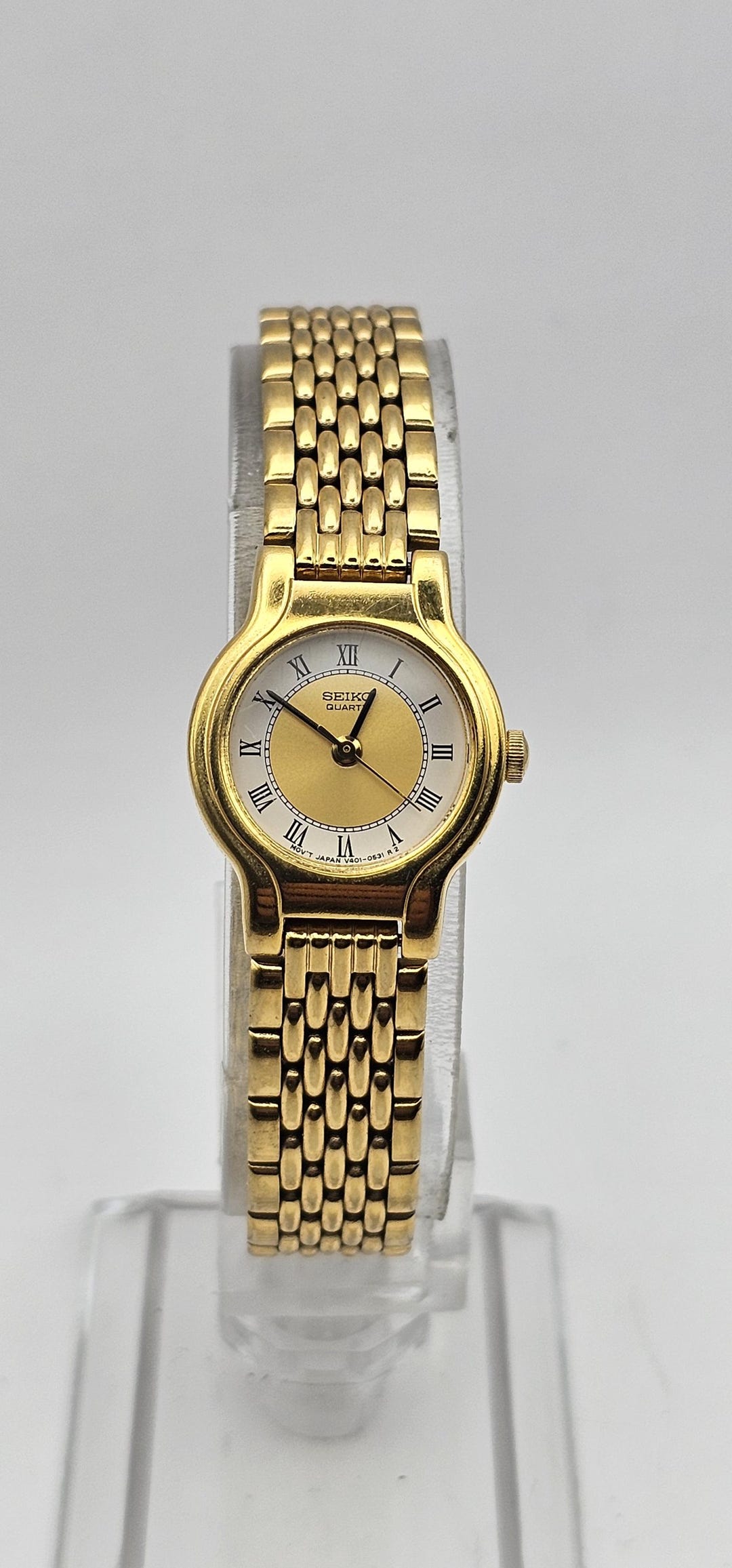 Beautiful Vintage Ladies Seiko Watch, Gold Tone Roman Numerals, REF ...