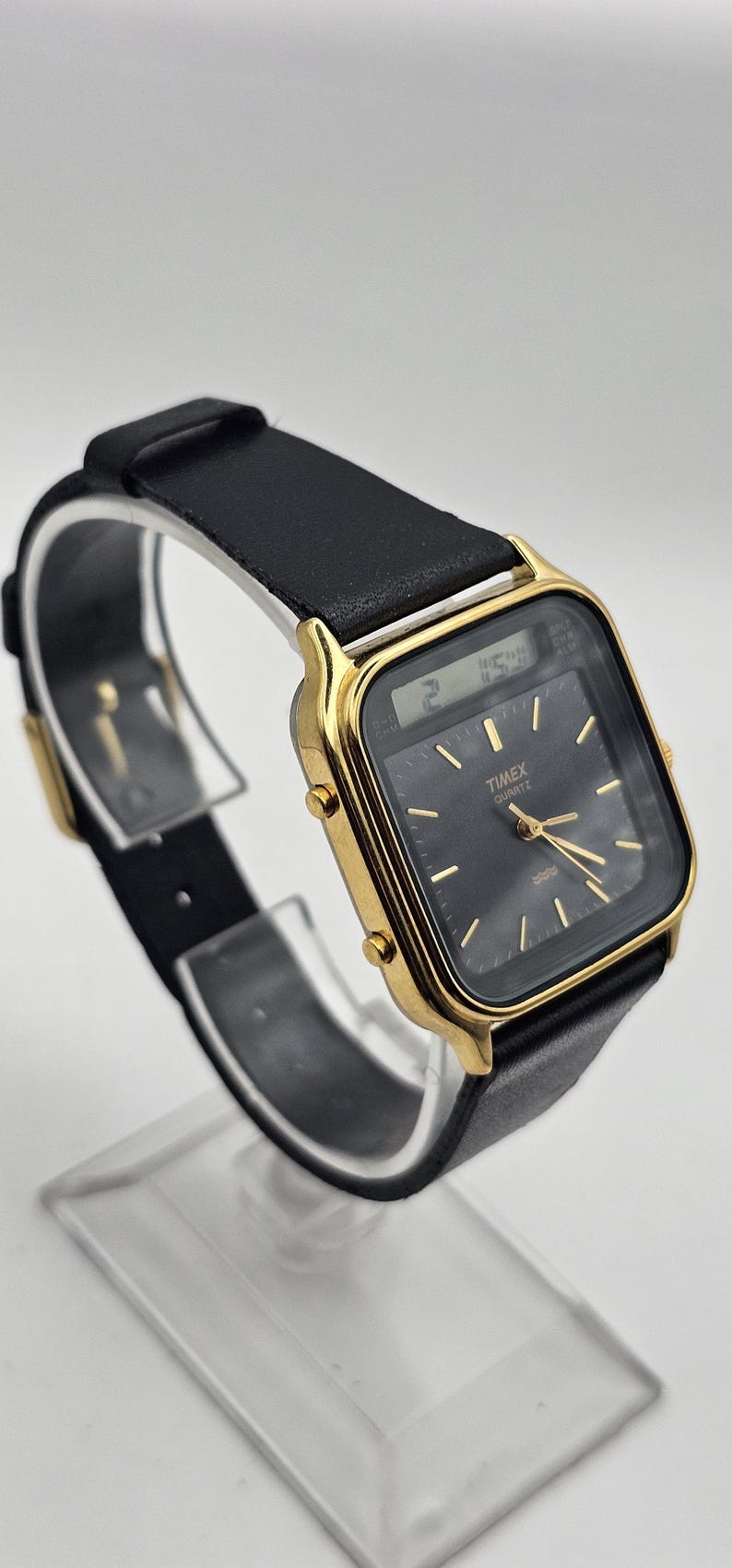 Vintage 1994 Timex Quartz Analog Digital, Alarm Chronograph, Gold Tone ...