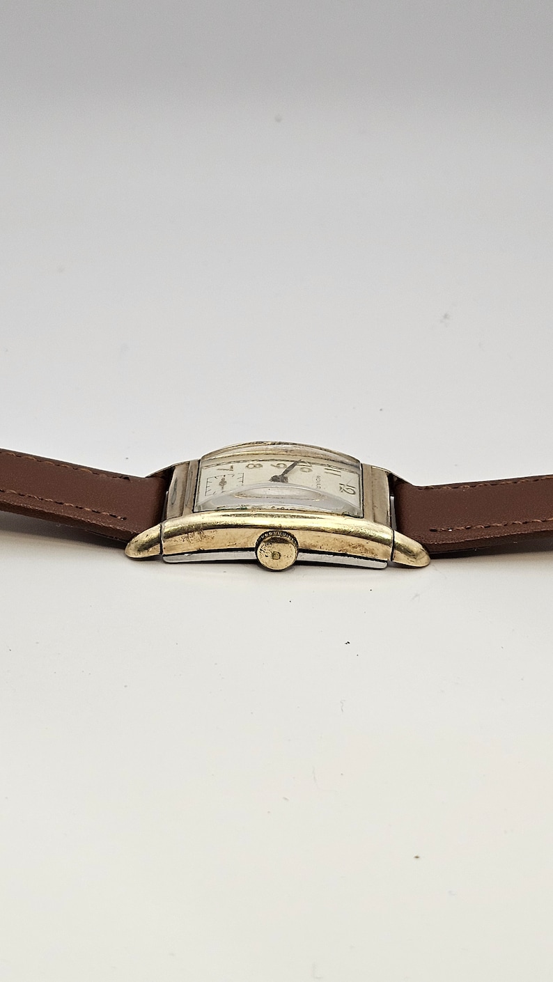 Rare Vintage Monarch Tank Watch With Subseconds Dial Manual Wind Swiss ...