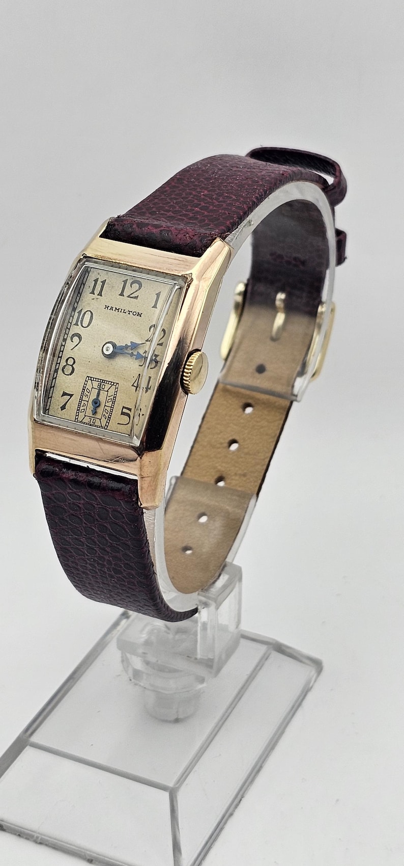 Amazing Vintage Hamilton Tank Watch, Subseconds, 14K Gold Filled Case ...