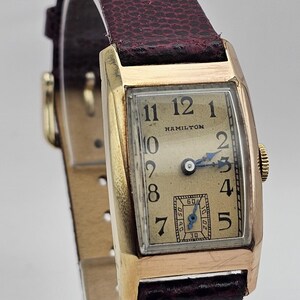 Amazing Vintage Hamilton Tank Watch, Subseconds, 14K Gold Filled Case ...