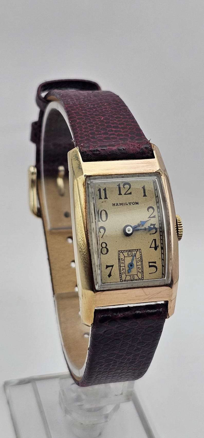 Amazing Vintage Hamilton Tank Watch, Subseconds, 14K Gold Filled Case ...