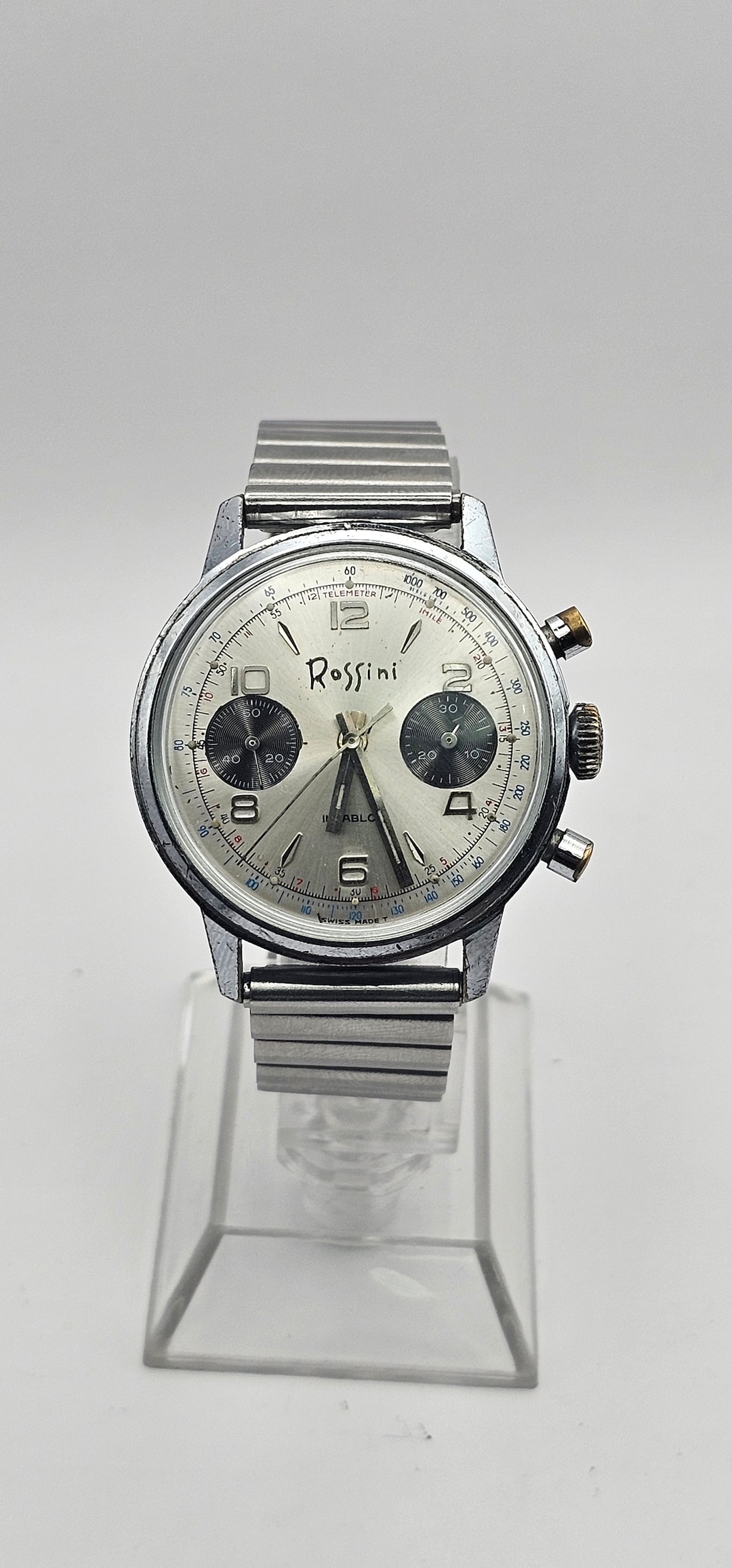 Rare and Beautiful Vintage Chronograph Rossini by Aureole Watch Co ...