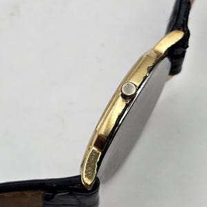 Rare Seiko Lasalle Mens Vintage Quartz Watch - Gold Tone Roman Numerals White Dial, Leather ...